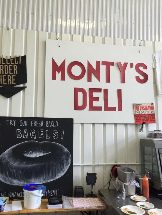 Menu at Monty's Deli, London, 76 Druid Street