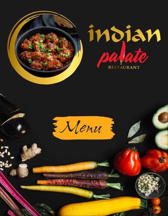 Menu at Indian Palate Restaurant, Nanaimo